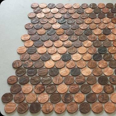 Real Penny Tile Projects Made Easy ™ | Tile Sheets Of 224 Pennies Each